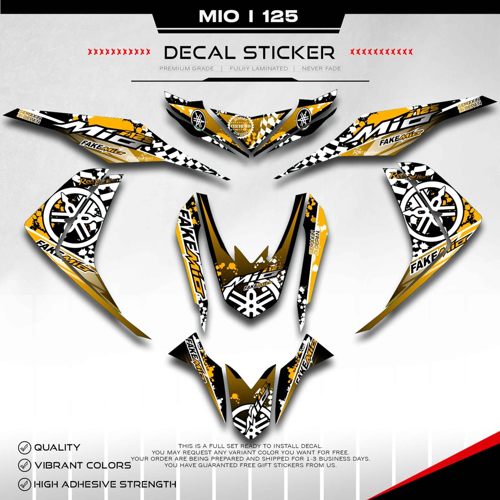 Mio I 125 Decals-(WAndecs Fully Laminated-Gloss Vinyl high grade brand ...