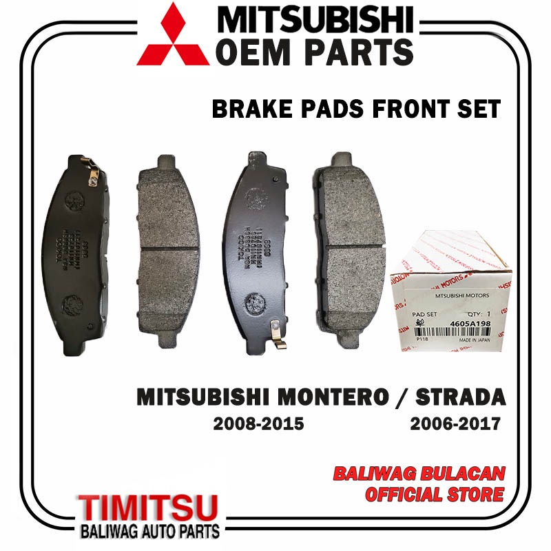 FRONT BRAKE PAD SET OEM MITSUBISHI MONTERO 2008-2014 ESTRADA 2006-2017 ...