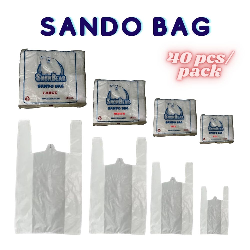 Sando bag with Handle (Clear) 40 Pcs per Pack | Shopee Philippines