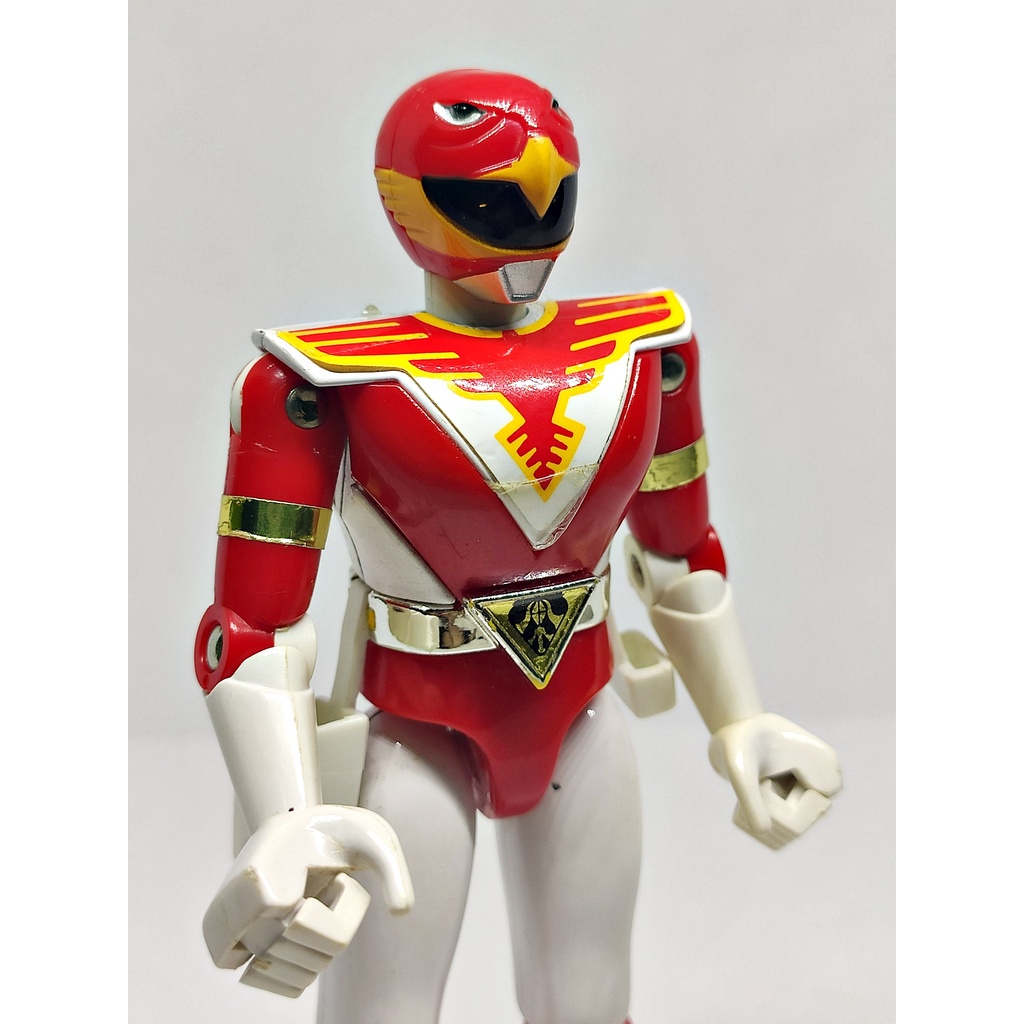 1990 BANDAI CHOJIN SUPER SENTAI JETMAN " RED HAWK " CHOGOKIN DIECAST ...