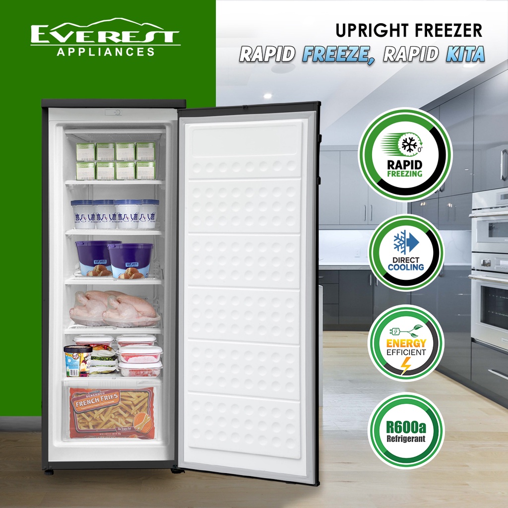 EVEREST 7.1 cu.ft Upright Freezer/ Direct Cooling/ Adjustable Front ...