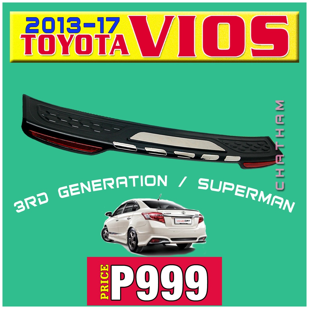 (Rear) Back Stepsill Vios 2013 2014 2015 2016 2017 ( Bumper Guard ...