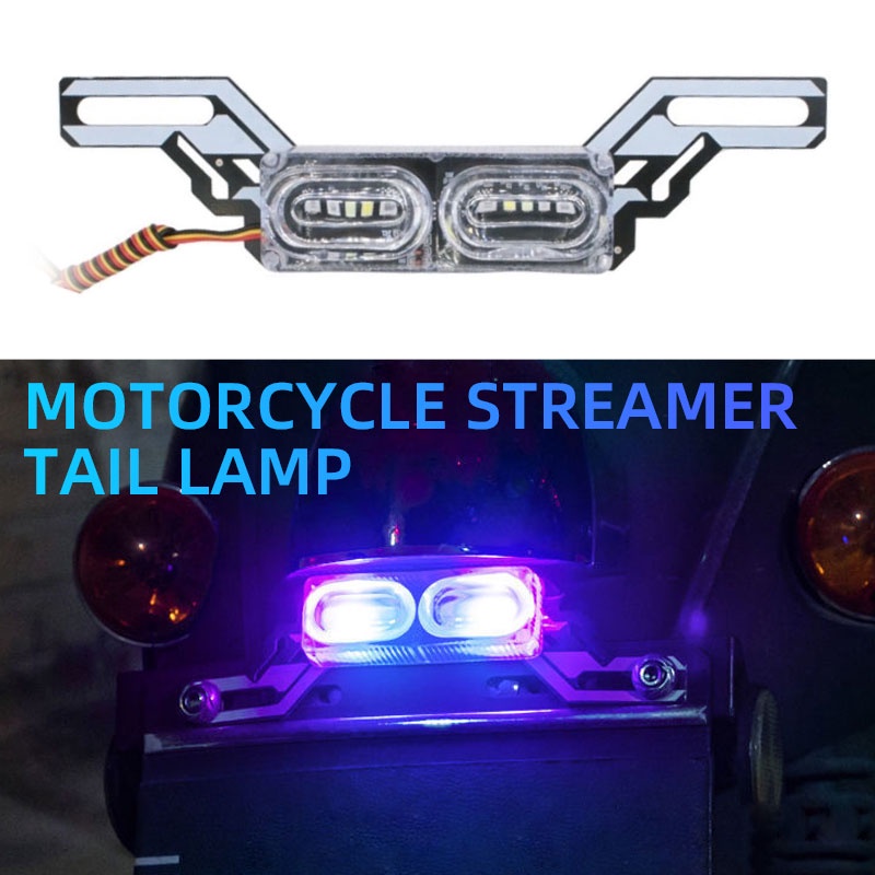 Motorcycle DRL Strobe brake Lamp LED Flash Stop Light flow RGB colorful ...
