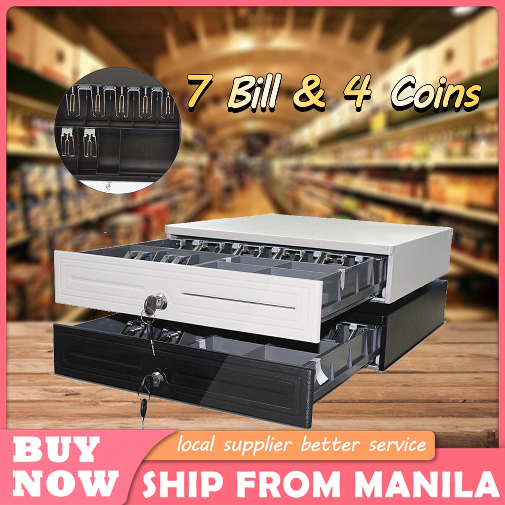 7 Bill 4 Coins Metal Cash Register Drawer Cash Drawer for POS High ...