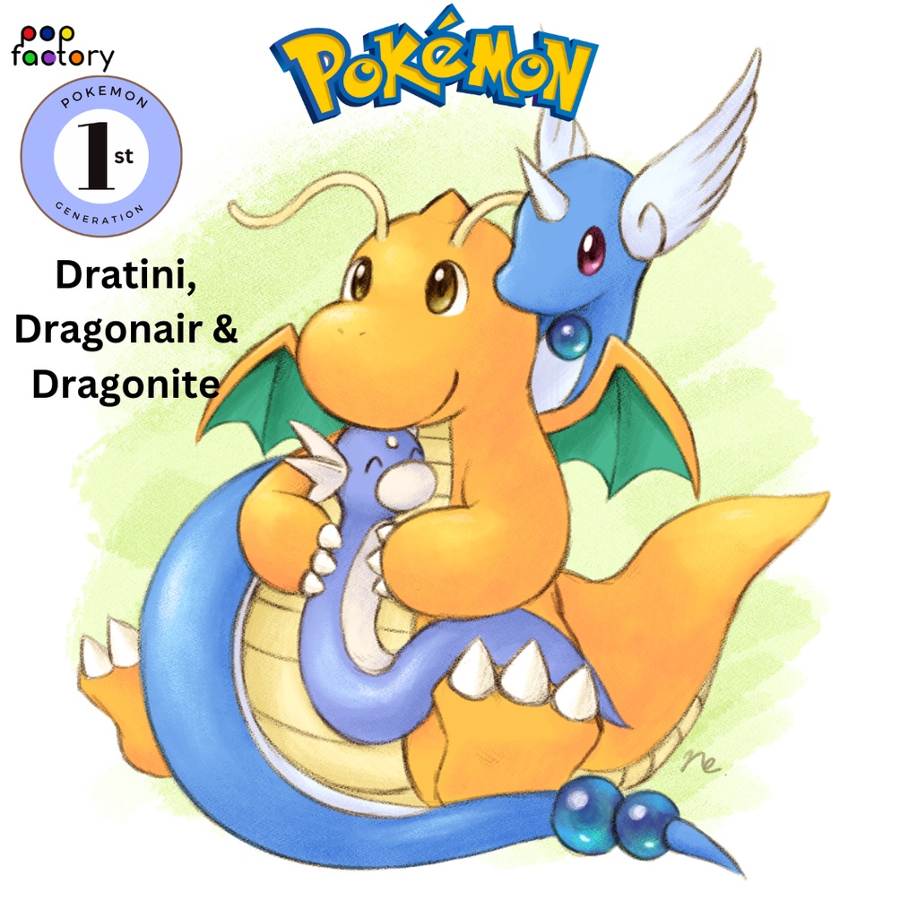 Dratini, Dragonair & Dragonite Pokemon Cards TCG (1st Gen Pokemon ...
