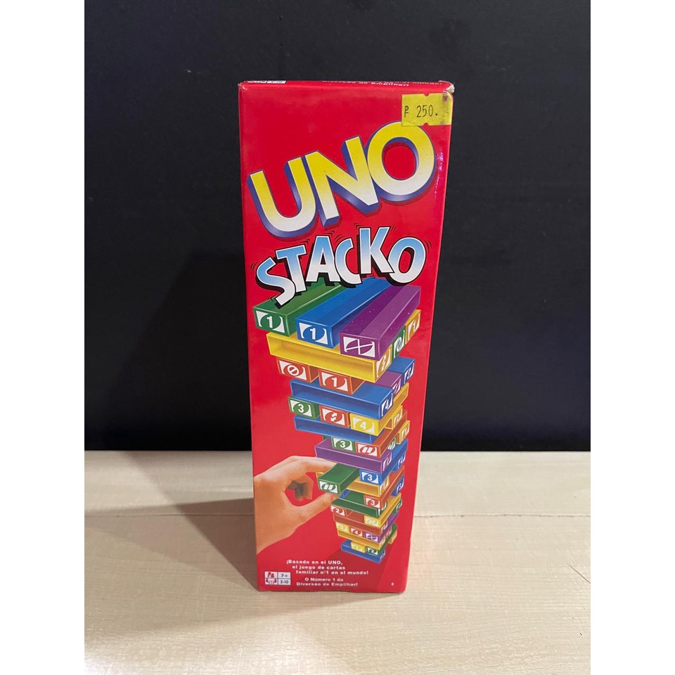 Uno Stacko Stacking Block Game (Complete) | Shopee Philippines