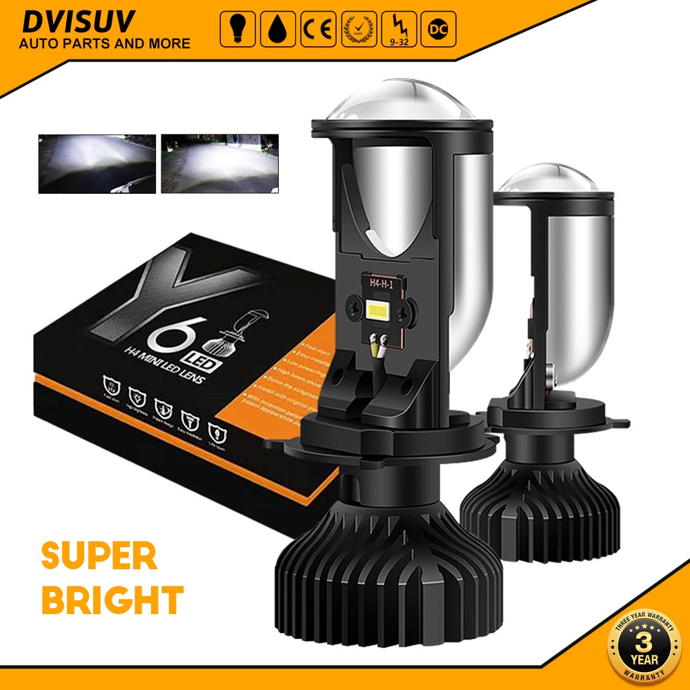 2PC Projector Headlight H4 Led Headlight for Car Projector Light Mini ...