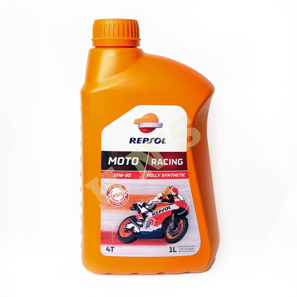 REPSOL Moto Racing 4T SAE 1 Liter 10W-50 Fully Synthetic Motorcycle Oil ...