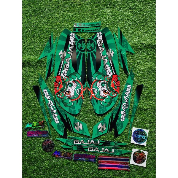 KAWASAKI BAJAJ CT100/125 DARUMA STOCK SIZE DECAL DESIGN | Shopee ...
