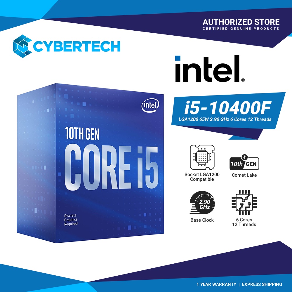 Intel Core i5-10400F 6-Core 2.9 GHz LGA1200 65W | Shopee Philippines