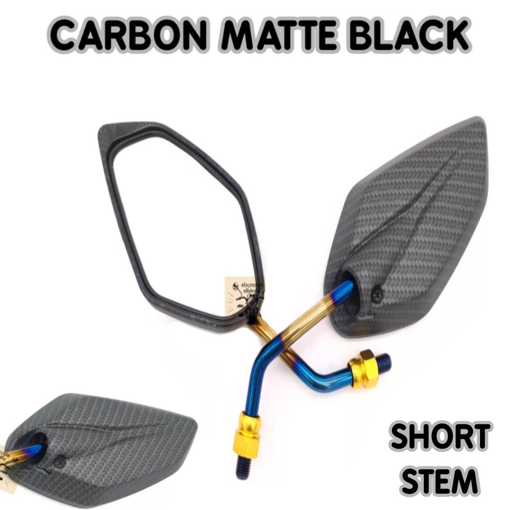 YAMAHA Sniper 155-150 - Side Mirror Carbon Matte Black | Short Stem ...