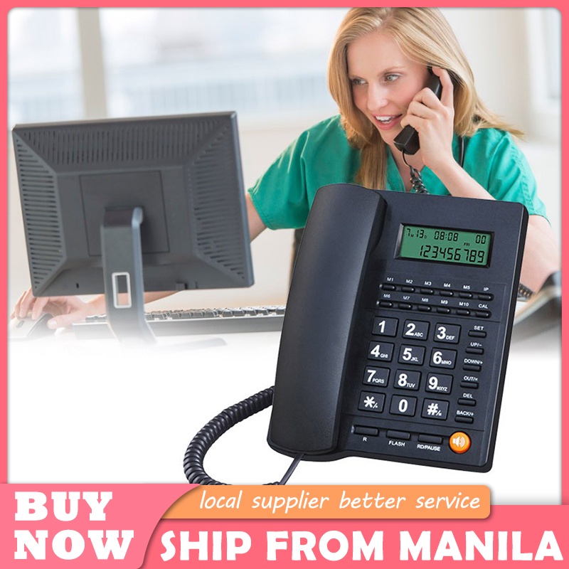 Caller ID Landline Phone Wired Home Office Landline | Shopee Philippines