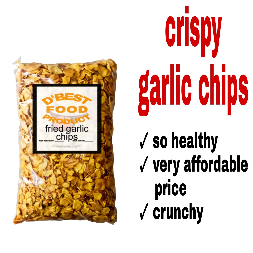 garlic chips crispy fried 250 grams and 500g for sale | Shopee Philippines