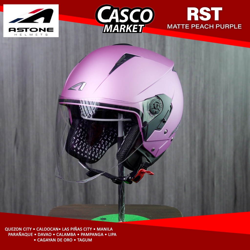 ASTONE RST HALF FACE DUAL VISOR MOTORCYCLE HELMET | Shopee Philippines