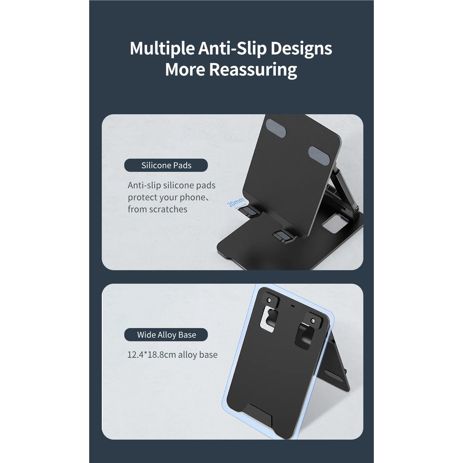 Awei X23 Tablet Desk Holder Mobile Phone Holder Stand Foldable Stand ...