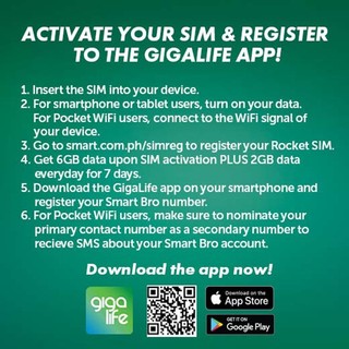 Smart Bro Rocket Sim 199 With 20gb Data For 7 Days | Shopee Philippines
