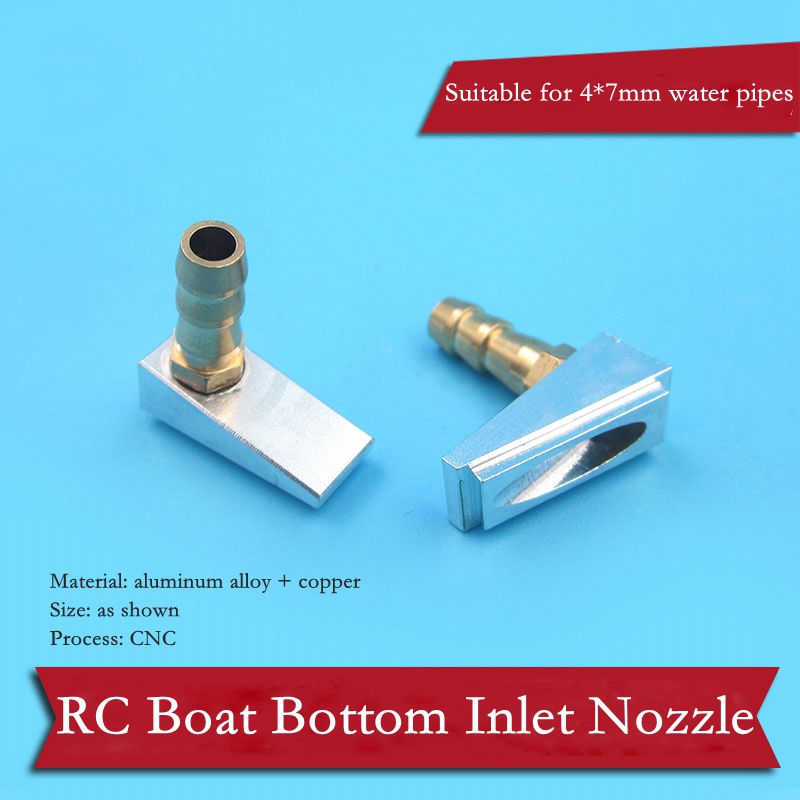 RC Boat Bottom Water Wiper Nozzle Aluminum alloy Water Inlet Fixed Seat ...
