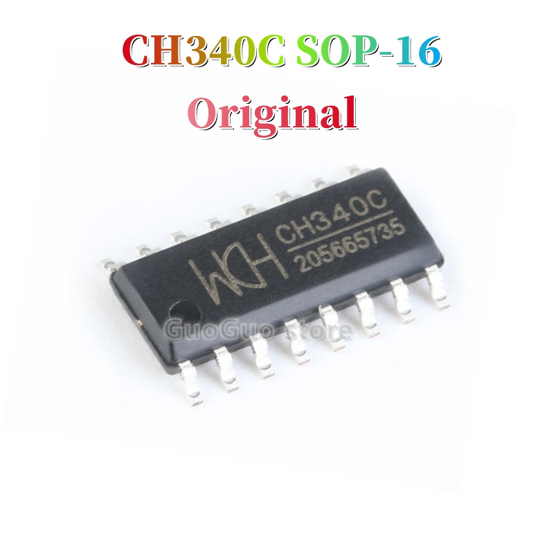 5pcs Original CH340C SOP-16 CH340 SOP16 USB to serial chip/built-in crystal oscillator New ...