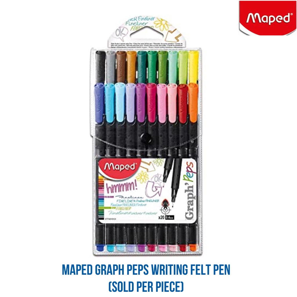 Art Hub - MAPED Graph Peps Writing Felt Pen 0.4 mm (Various Color, Sold ...