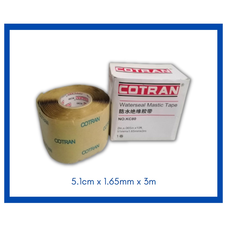 COTRAN WATERSEAL MASTIC TAPE/RUBBER TAPE NO.KC80 | Shopee Philippines
