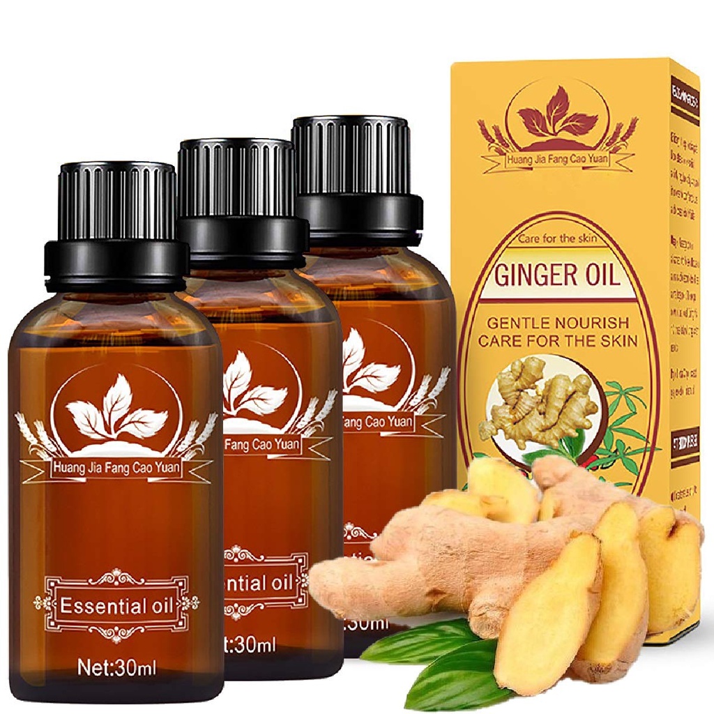Authentic Ginger Essential Oil Lymphatic Drainage Detoxification Langis ...