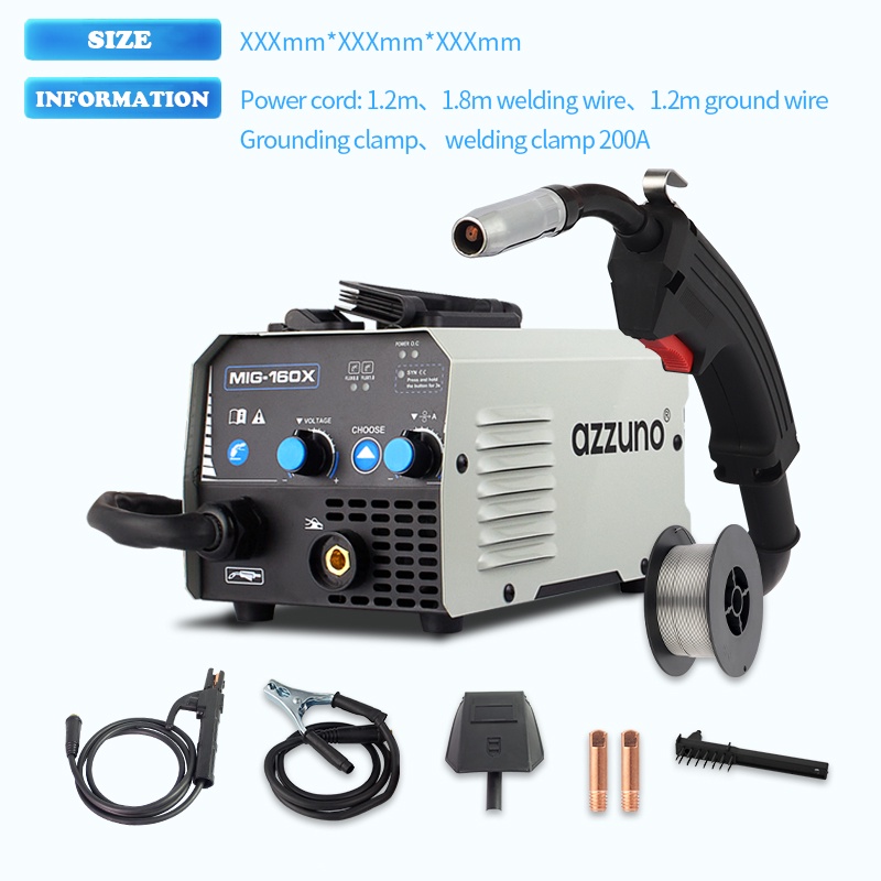 AZZUNO MIG Welding Machine Inverter 220V gasless mig-160X arc welding ...