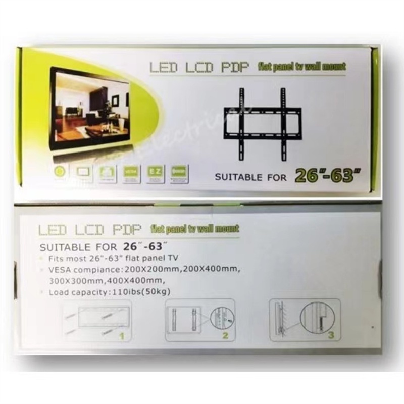 Universal Tv LCD LED Wall Mount Bracket Tilt 26-55 (BLACK) | Shopee ...