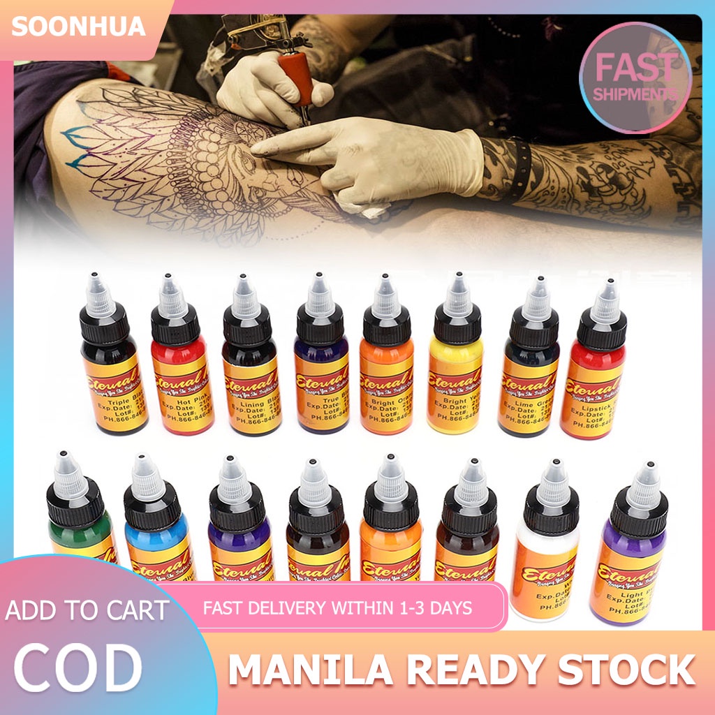 Ready Stock 16/7/6 Colors Microblading Tattoo Inks Set Longlasting ...