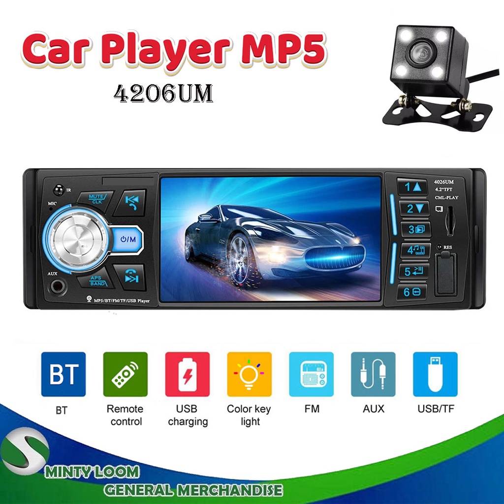 4.1"Car MP5 Player Single Din FM Radio Stereo Bluetooth hand-free Call ...