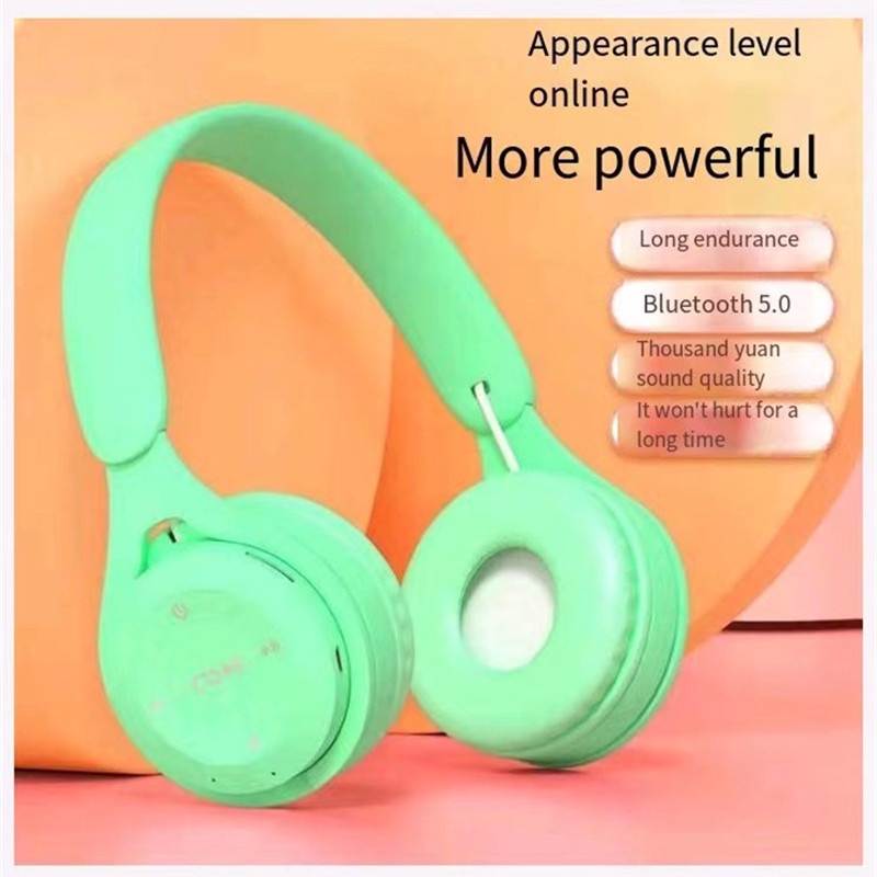 Macaron Colors Wireless Bluetooth Headphones Headset Microphone ...