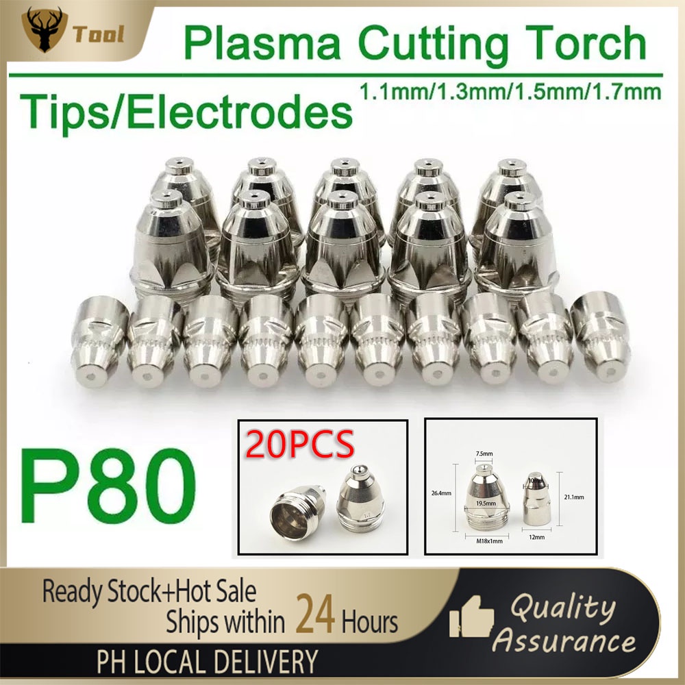 P80 Plasma Cutting Torch Consumable Cutting Cnc 60a 80a 100a P80 Plasma