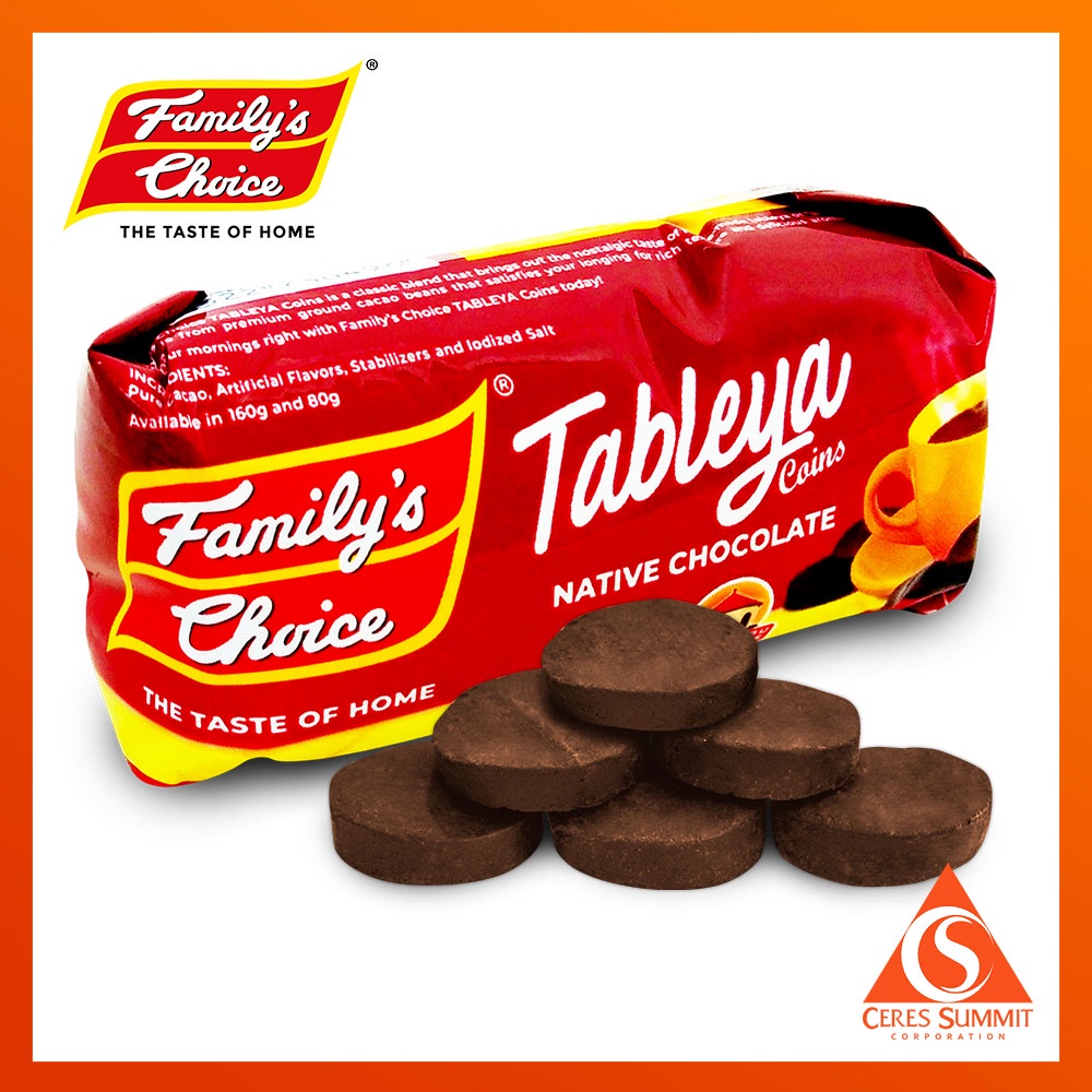 Family's Choice Premium Tableya (Tablia, Tablea, Native Chocolate) 80g ...