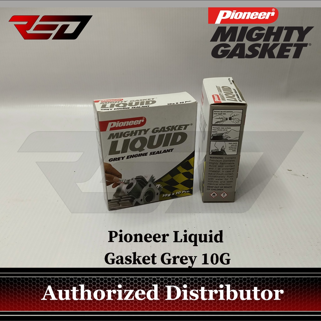 Pioneer Mighty Liquid Gasket Maker 10G Grey Engine Sealant | Shopee ...