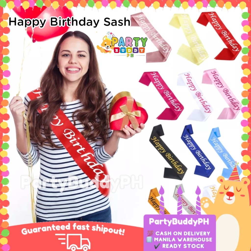 Happy Birthday Sash Birthday Party Girl Boy Celebrant Sash PartybuddyPH ...