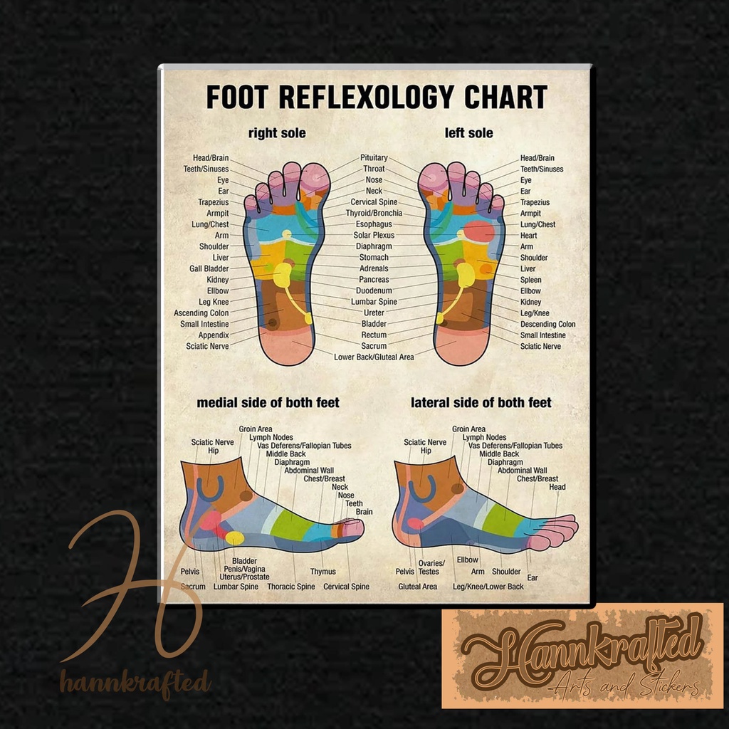 Reflexology Poster Decoration Sintra Board/Waterproof Sticker | Shopee ...