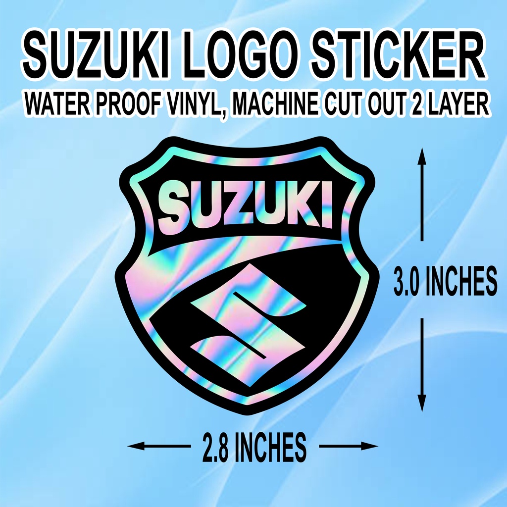 SUZUKI LOGO STICKER,WATER PROOF, VINYL STICKER,MOTORCYCLE STICKER ...