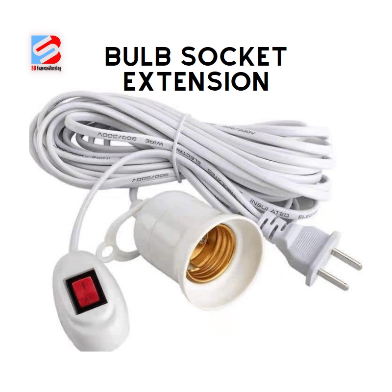 Susan1188 2M Lamp Bulb Holder With Switch LED Light Bulb Extension Socket | Shopee Philippines