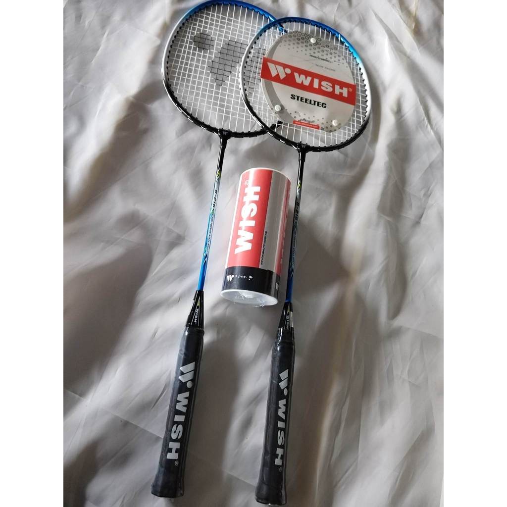 1 SET WISH BADMINTON RACKET / GAMIT SA BADMINTON | Shopee Philippines