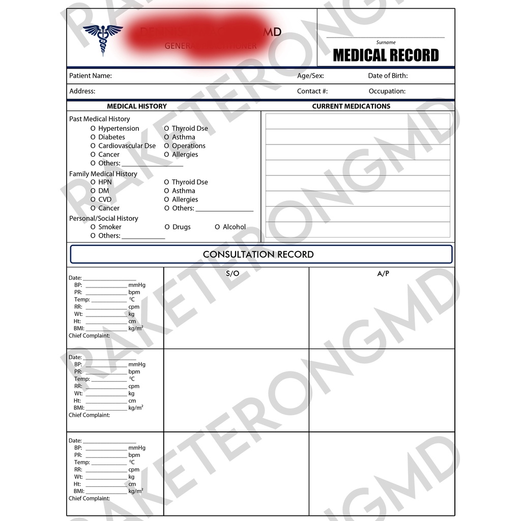 REUPLOAD! OPD RECORD, IM, OB, PEDIA, GASTRO, CONSULTATION RECORD ...