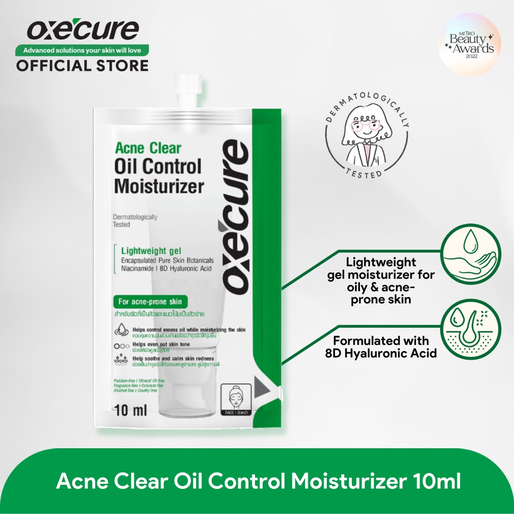 OXECURE Acne Clear Oil Control Moisturizer 10ml | Shopee Philippines