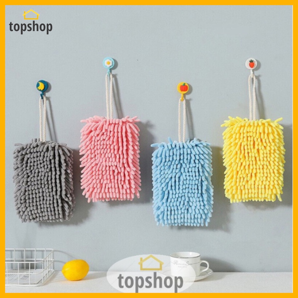 TOPSHOP Hand Towel Kitchen Bathroom Towel Ball with Hanging Loop ...