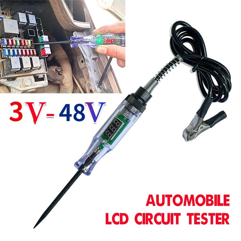 3V-120VCar Universal Electrical Circuit Test Pen Display Voltage ...