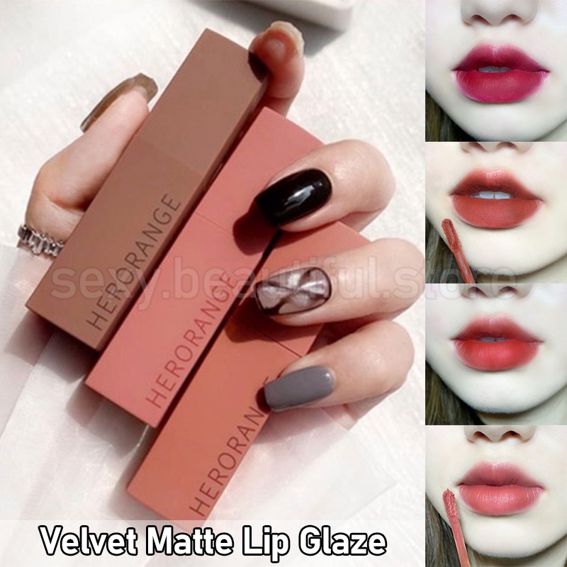 HERORANGE Velvet Matte Lip Balm Little Emotion Lip Gloss WaterProof ...