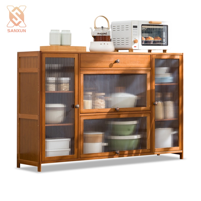 Sanxun Kitchen sideboard Bamboo Household Storage Cabinet Kitchen ...
