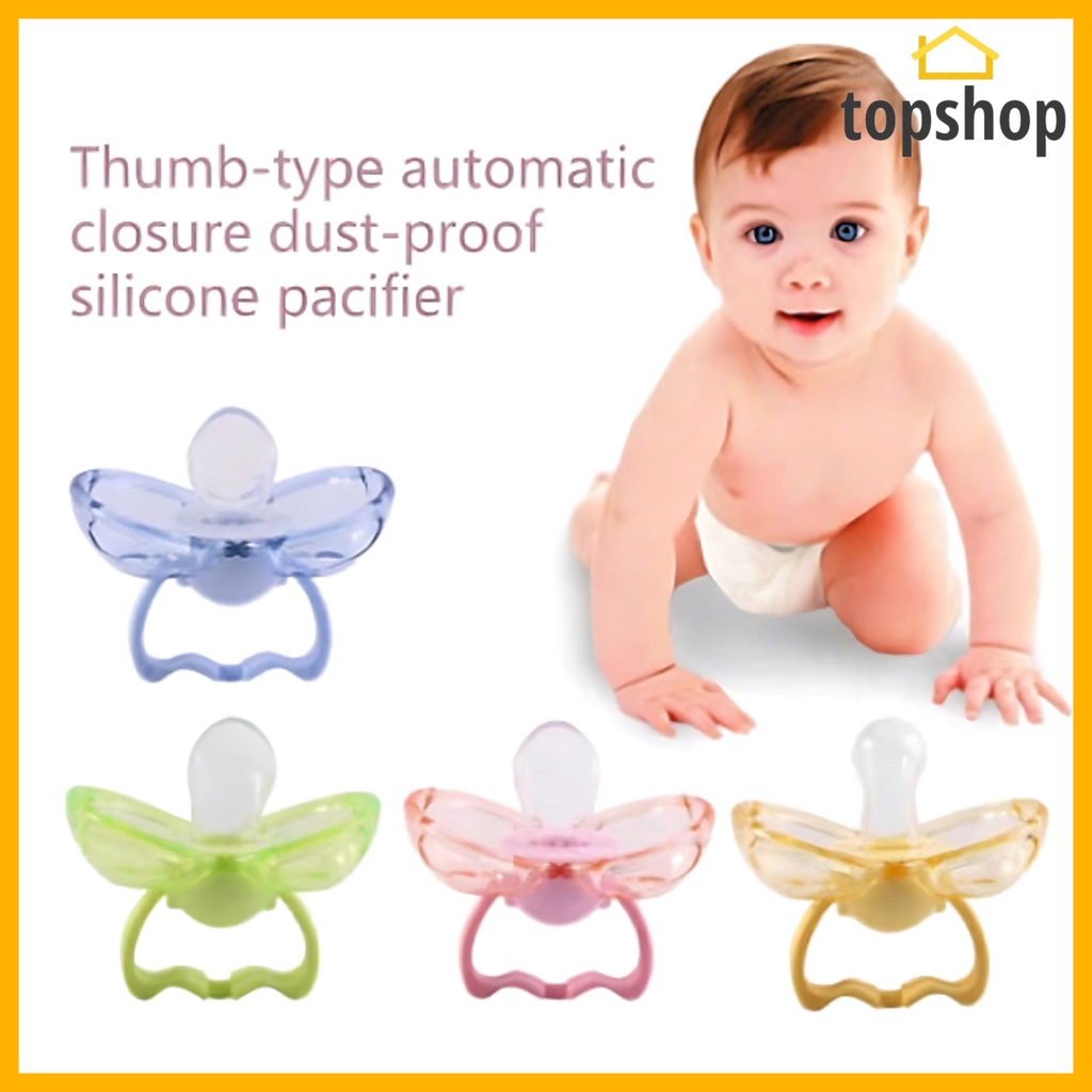 TOPSHOP Baby Pacifier With Anti-dust Cover Infant Silicone Nipples High ...