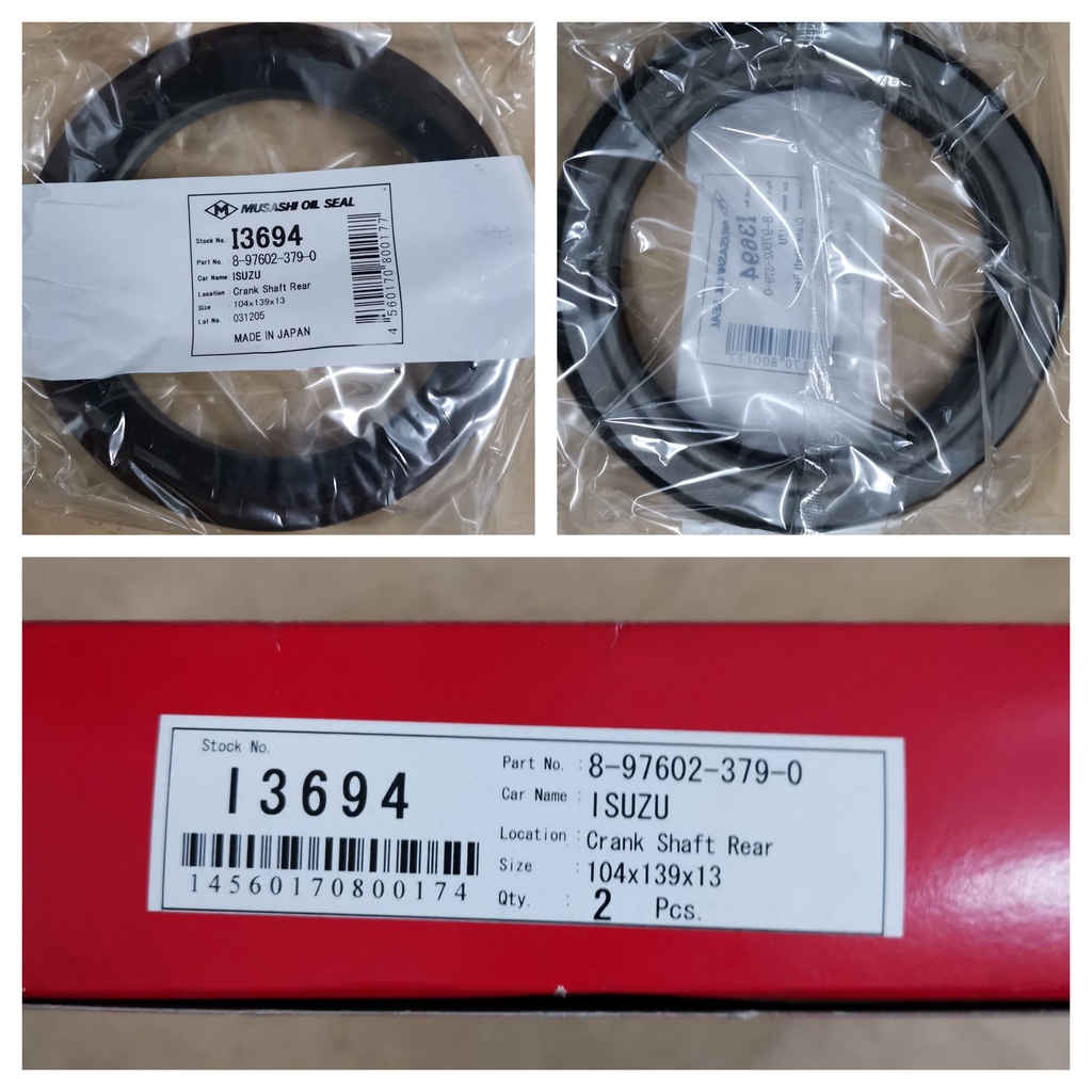 MUSASHI Crankshaft Oil Seal For ISUZU 4HF1 (I-3694) (104X139X13 ...