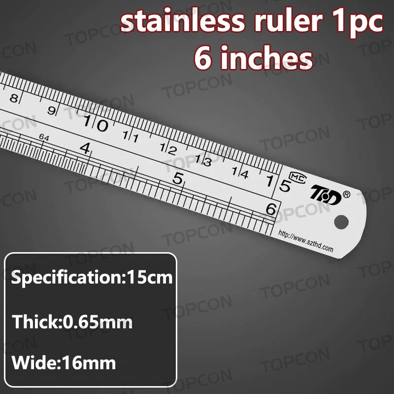 Metal ruler stainless steel ruler drawing measuring tool 6 ", 8", 10 ...