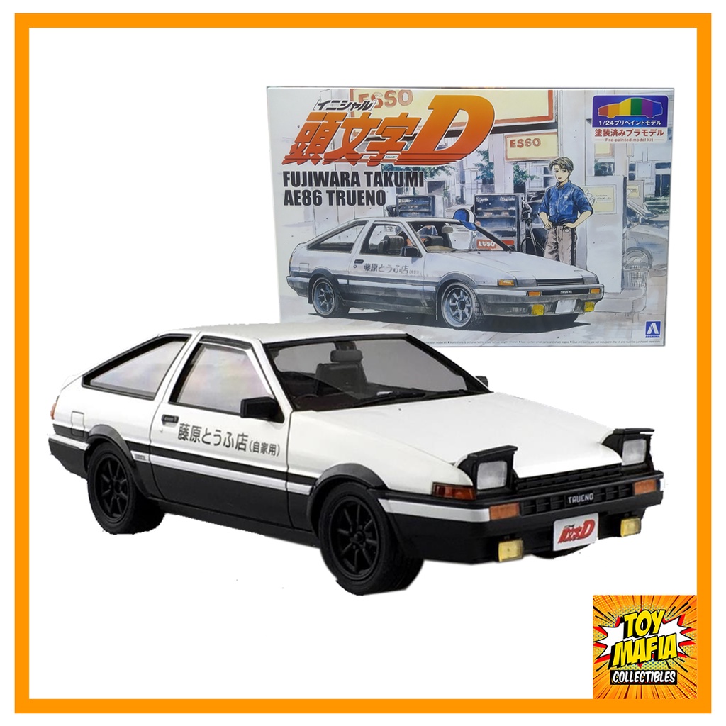 Fujiwara Takumi AE86 Trueno Initial D - Aoshima 1/24 Scale Model Kit ...