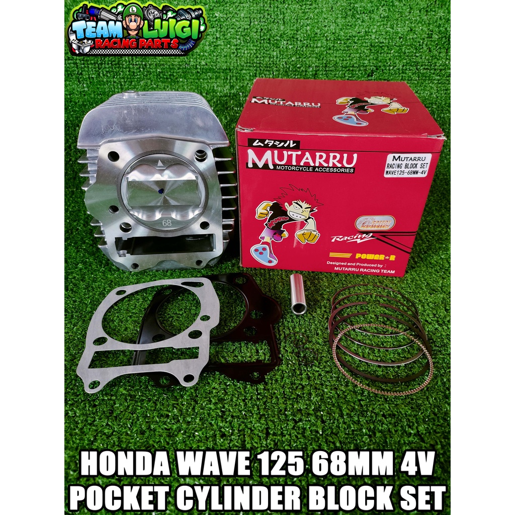 MUTARRU HONDA WAVE 125 68MM 4VALVE POCKET CYLINDER BLOCK SET | Shopee ...