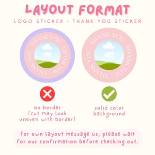 Circle Sticker Paper 2x2 — Thank You Sticker/ Logo Sticker/ Label ...